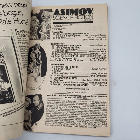 Asimovs Science Fiction Magazine | Other | Vintage Asimovs Science ...